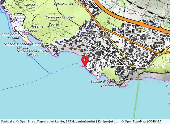 Spiaggia di Duino - dama bianca - beachesitaly.com